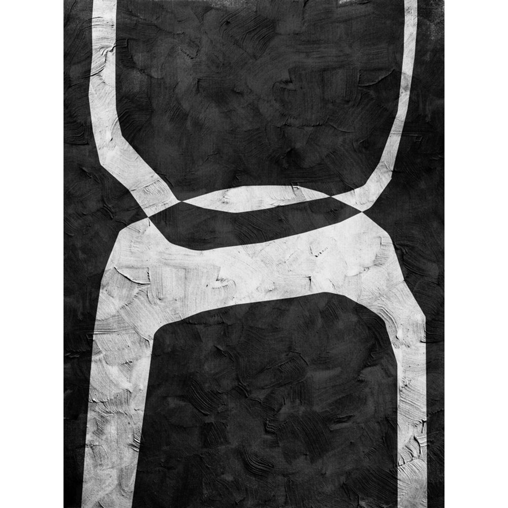 BLACK AND WHITE ABSTRACT ART - SHAPES AND BRUSHES - 1020 - urbanarts