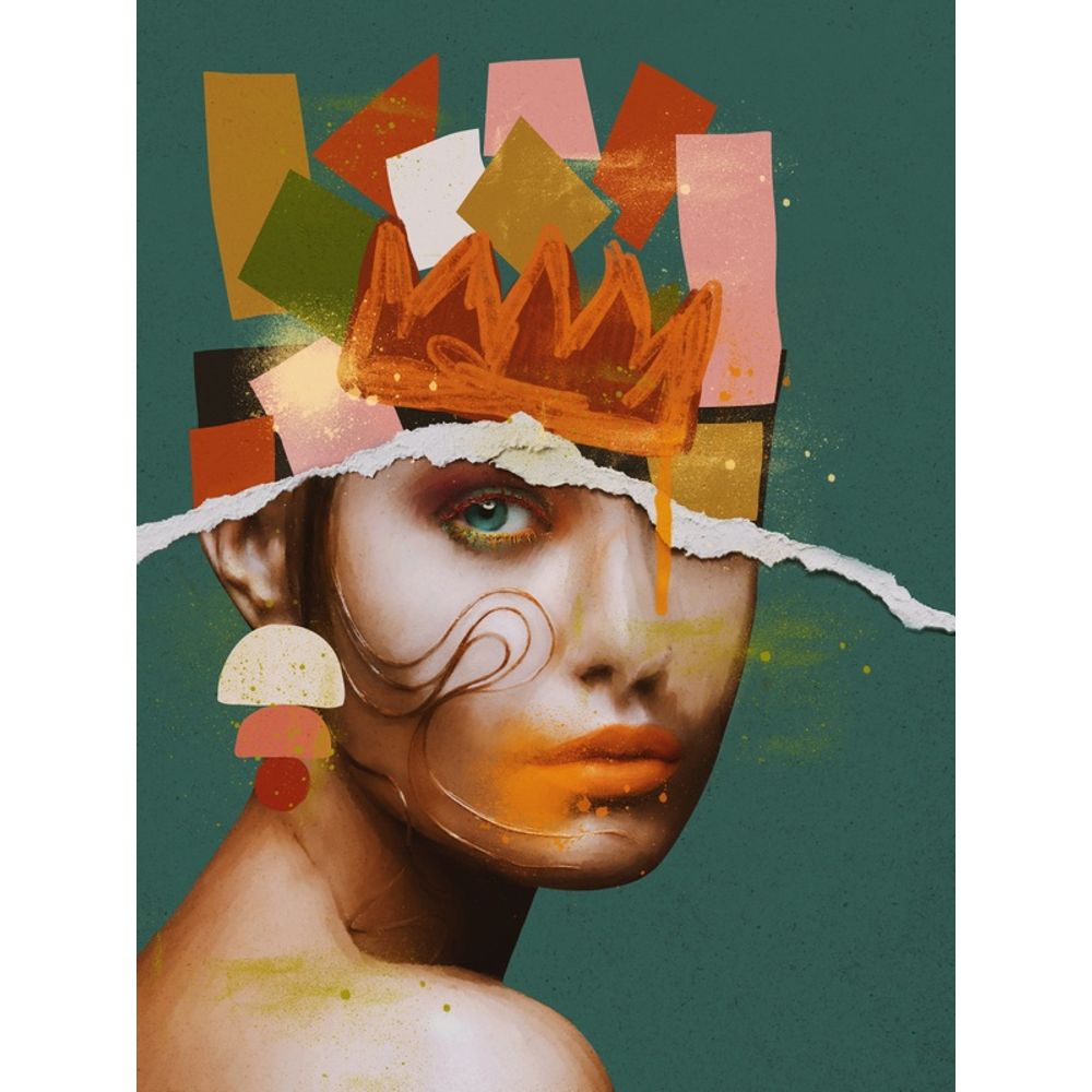 GREEN ABSTRACT QUEEN - urbanarts