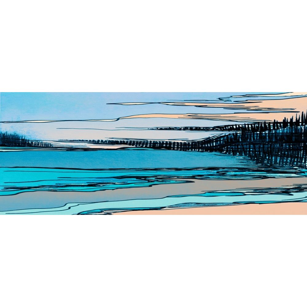 THE HAPPY RECLUSE 4 HORIZONTAL - TURQUESA PESSEGO NATUREZA PAISAGEM ...