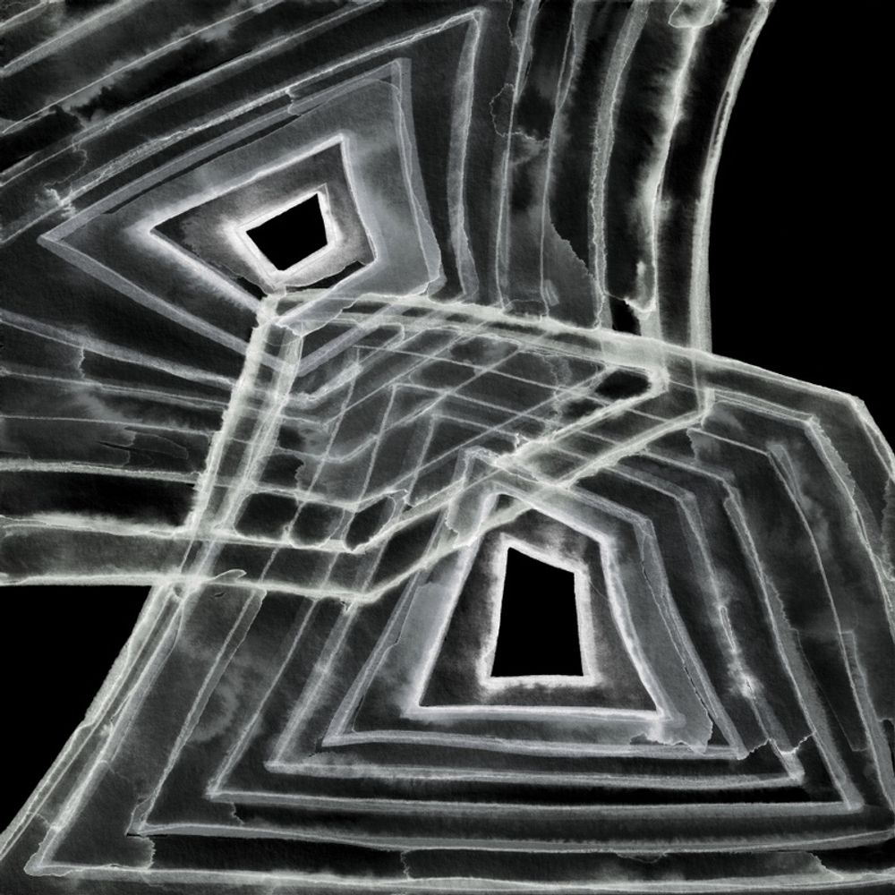 ALTERED GEOMETRY 1, INVERTED GREYSCALE - urbanarts