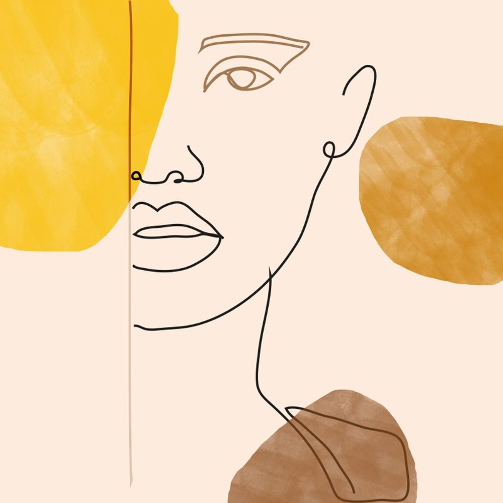 ABSTRACT LINE DRAWING GIRL - urbanarts