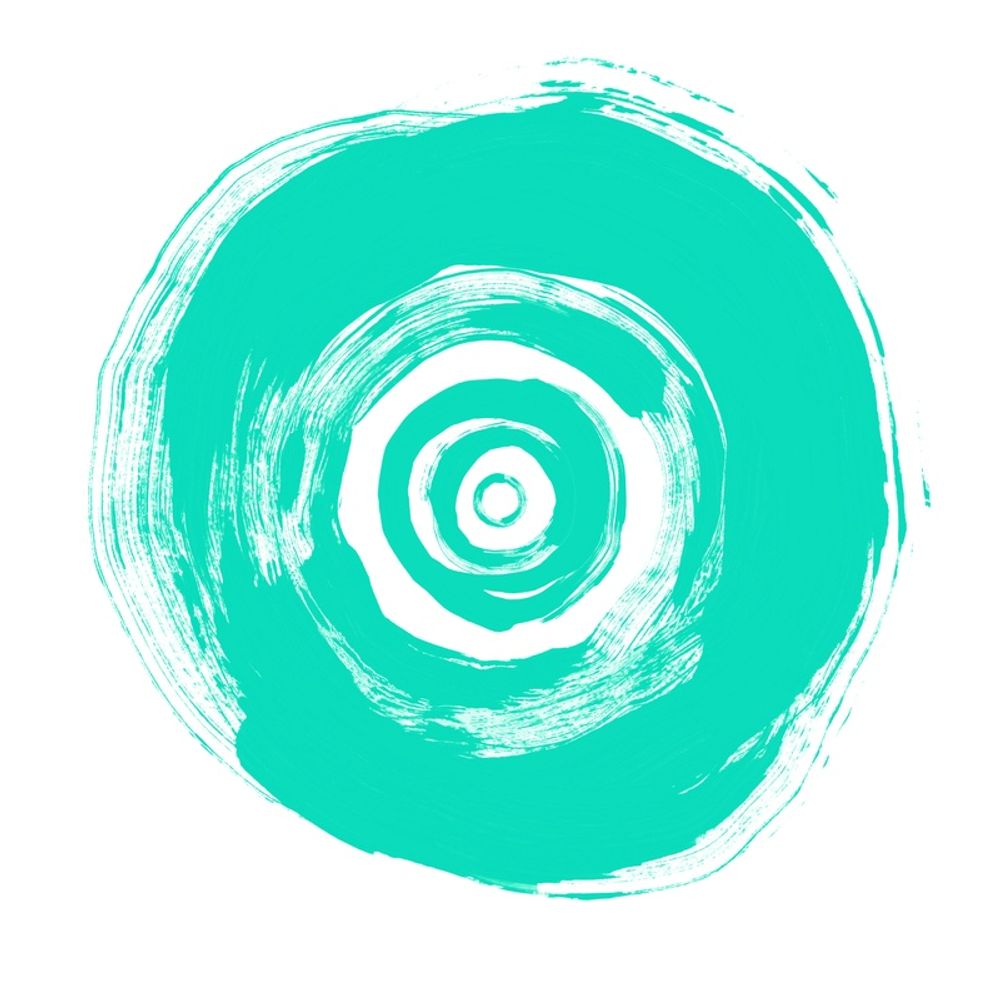 AURYN 3, COLORIDO MENTA VERDE MODERNO CIRCULOS MINIMALISTA PINTURA ...